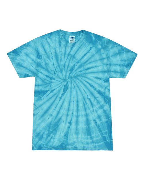 Colortone Youth Multi-Color Tie-Dyed T-Shirt - Spider Turquoise - Colo ...