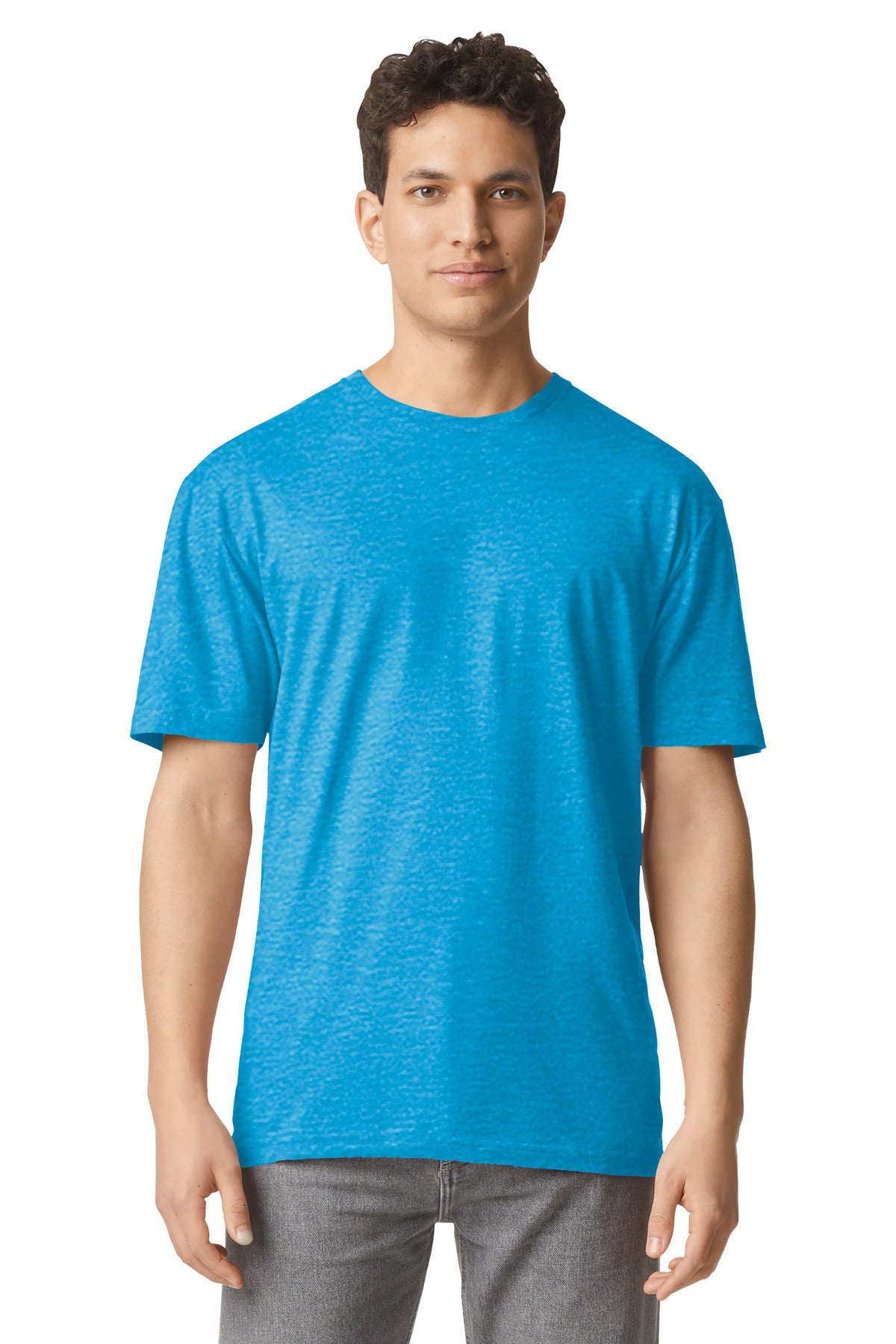 Gildan ® Light Cotton Tee 3000 - Heather Sapphire - Gildan 3000 – Joe's USA