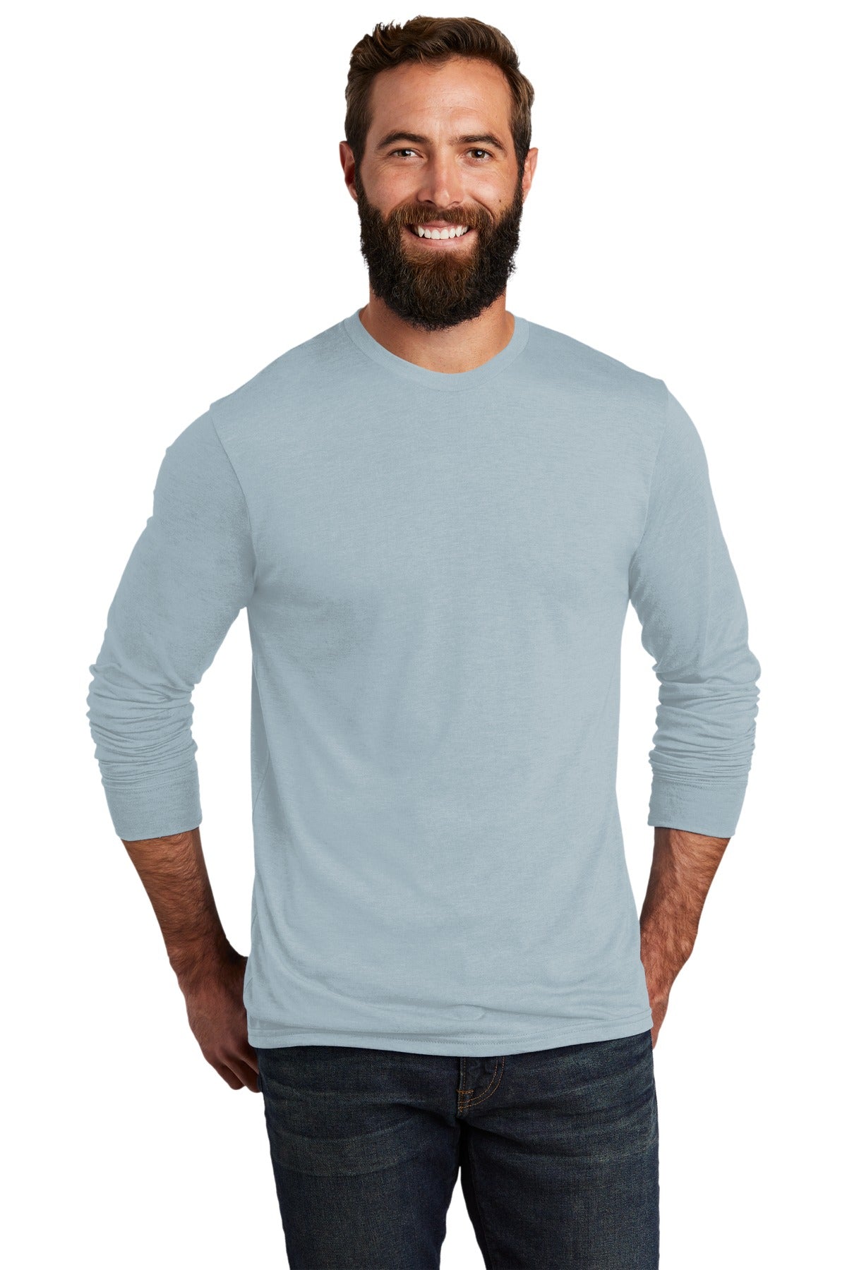 Allmade ® Unisex Tri-Blend Long Sleeve Tee AL6004 - I Like You Blue ...