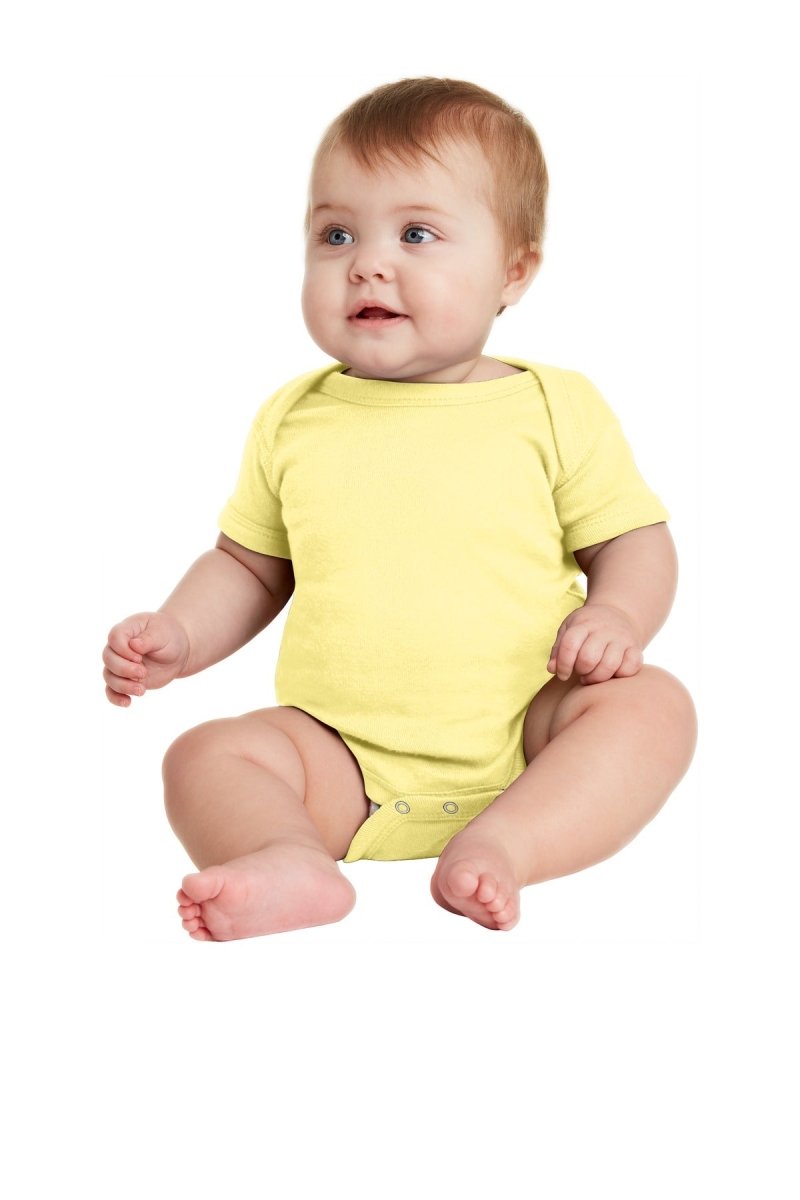 Rabbit Skins ™ Infant Short Sleeve Baby Rib Bodysuit. RS4400 - Rabbit ...